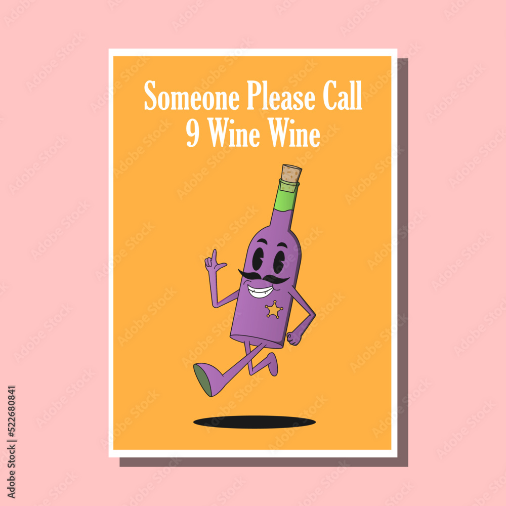 cartoon character poster design with words Stock Vector | Adobe Stock