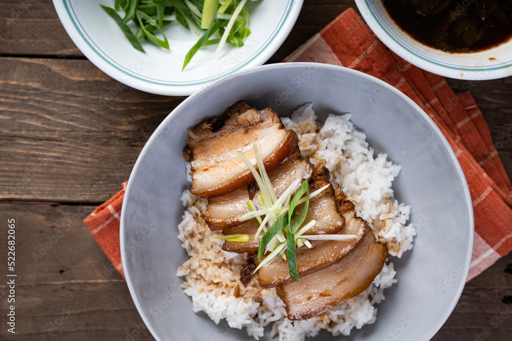 Foto de pork belly in sweet soy sauce also known as hong ma do Stock ...