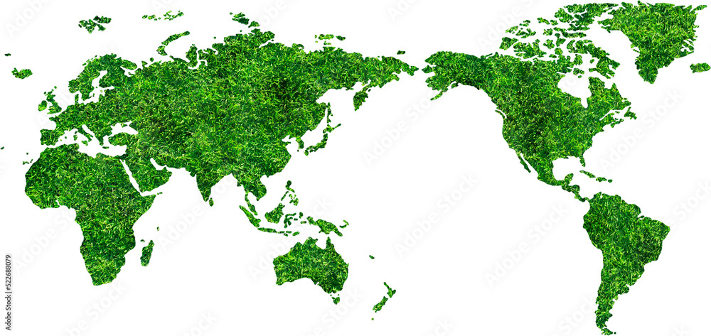 world map with grass isolated Stock Photo | Adobe Stock