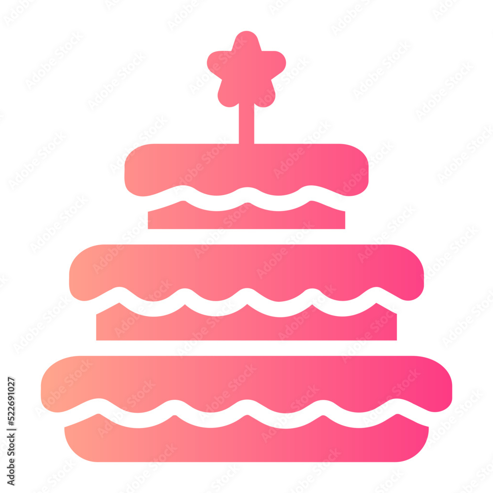 cake gradient icon Stock Vector | Adobe Stock