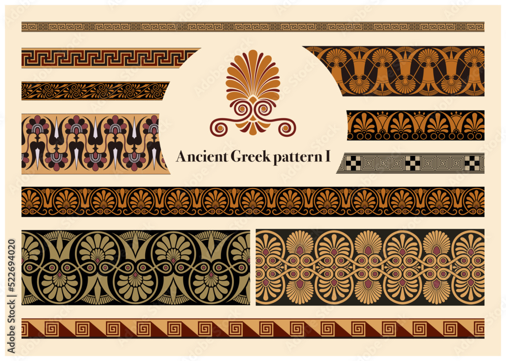 Ancient Greek pattern Ⅰ Stock Vector | Adobe Stock