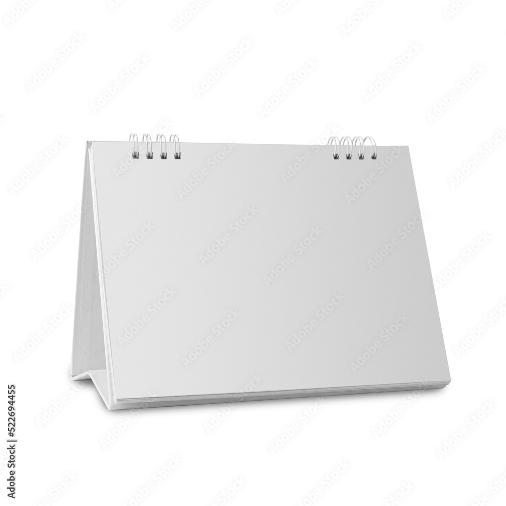 Blank desktop spiral calendar mockup cutout, Png file. Stock Photo ...