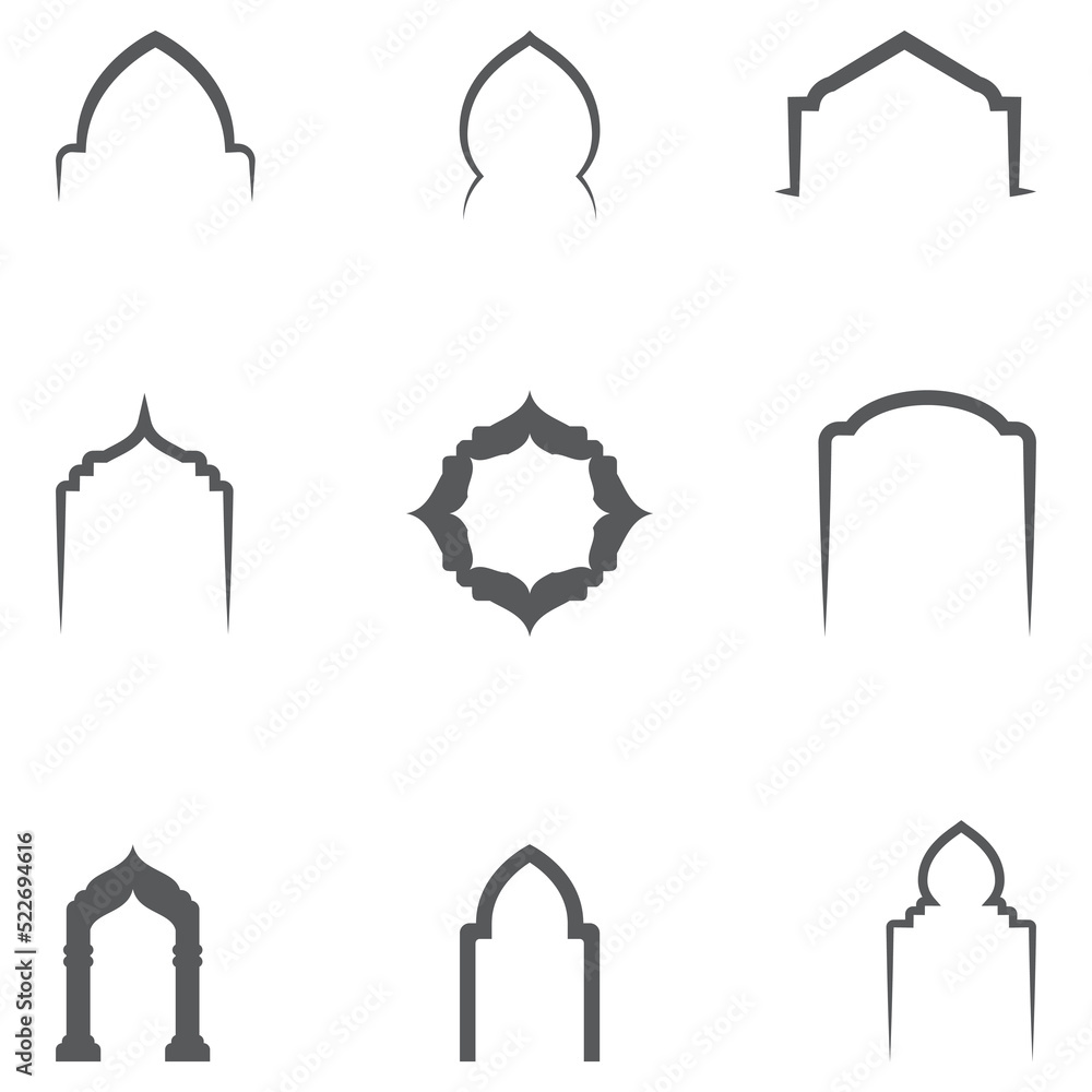 Temple shape logo design and symbol art Stock Vector | Adobe Stock