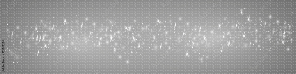 Abstract sparkling glitter texture. Shiny particle effect. Silver glittering space star dust ...