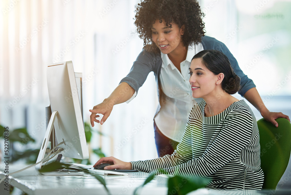 Teaching, training and showing a new employee or intern how business is ...