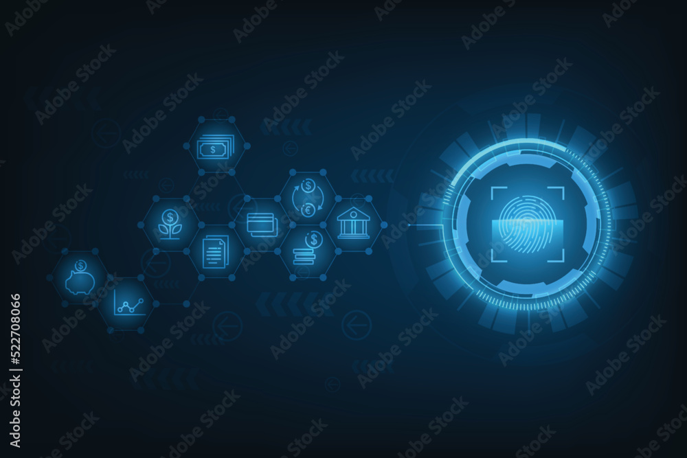 Vector abstract technology background. Cyber security online banking ...