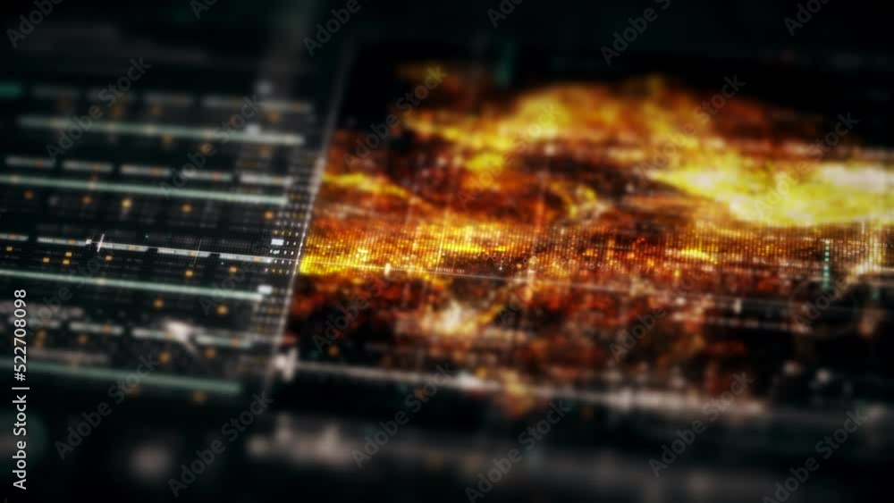 Futuristic hi-tech user interface particles head up display elements ...