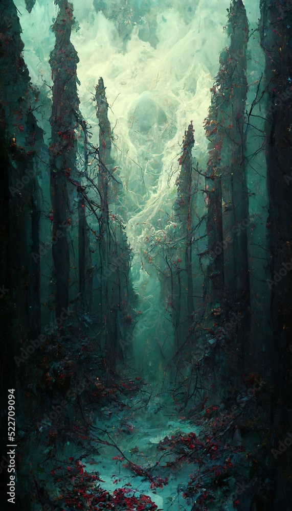 Enchanted Dark Forest Wallpaper