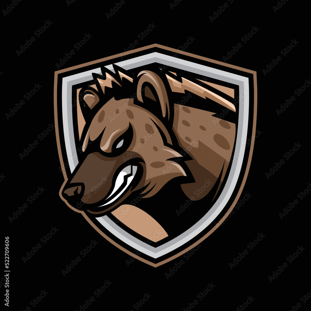 Hyena Head Mascot Logo Illustration Stock Vector | Adobe Stock