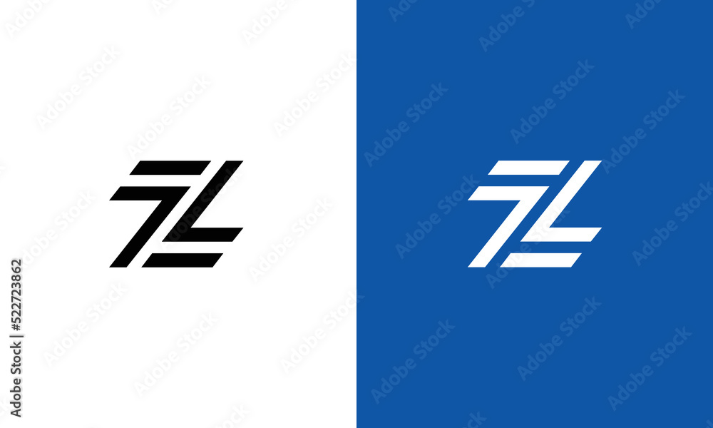 Z ZZ logo design concept with background. Initial based creative ...
