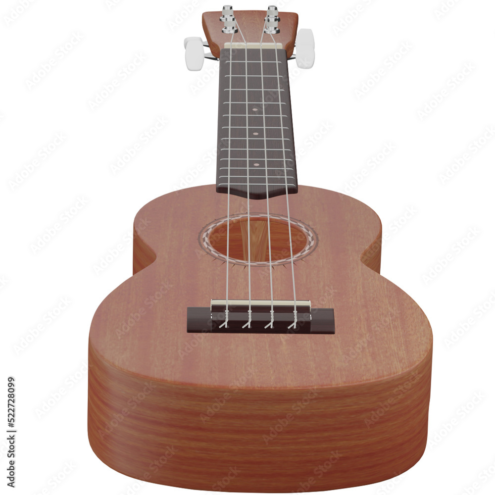 ukulele brown wood surface musical instruments for children Stock ...