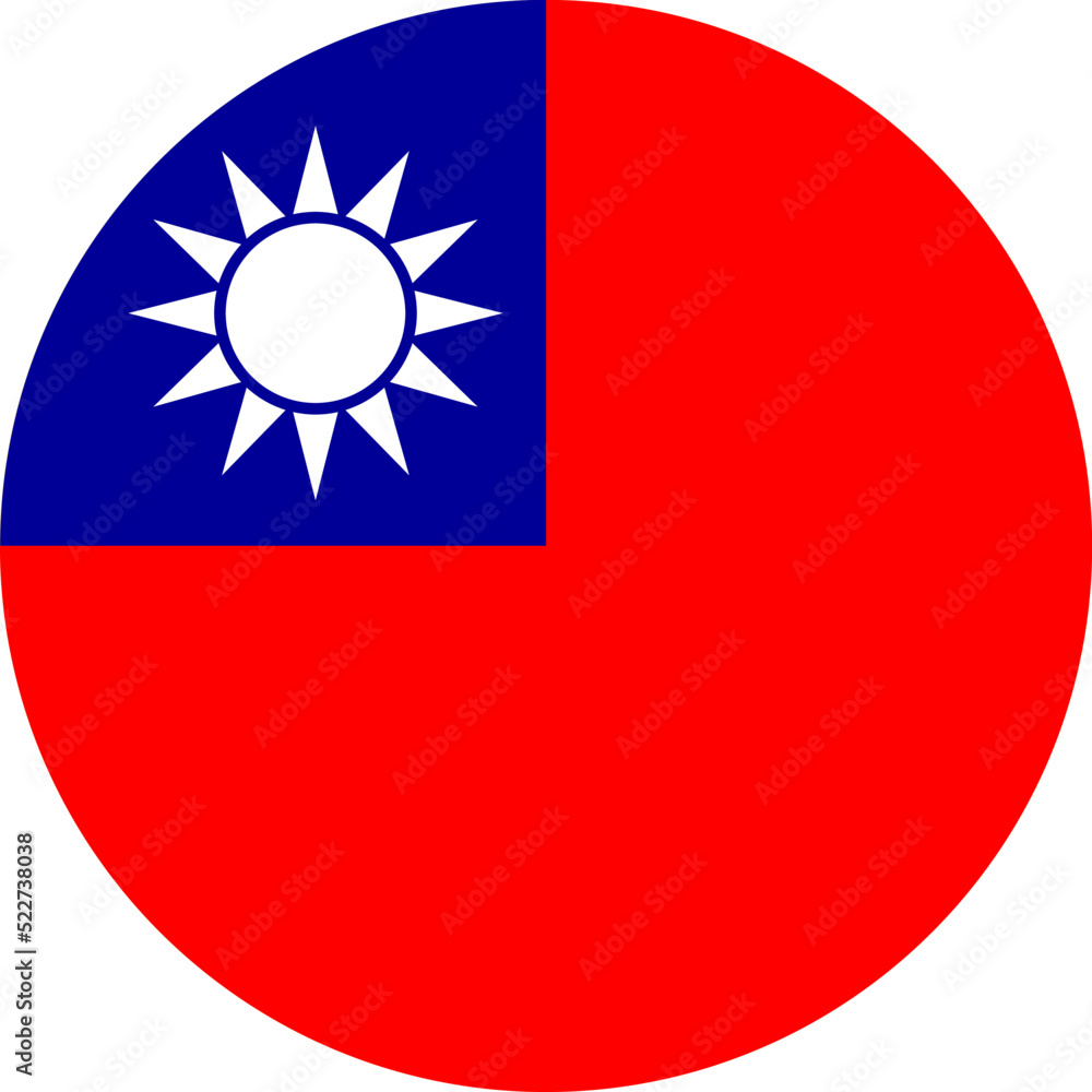 Taiwan. Vector. Accurate dimensions, element proportions and colors ...