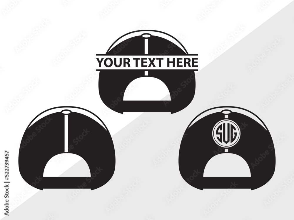 Baseball Hat Monogram SVG | Baseball Cap Svg | Cap Svg | Softball Cap ...