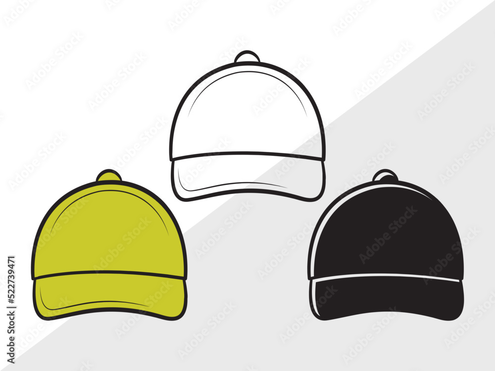 Baseball Hat Clipart SVG | Baseball Cap Svg | Cap Svg | Softball Cap ...
