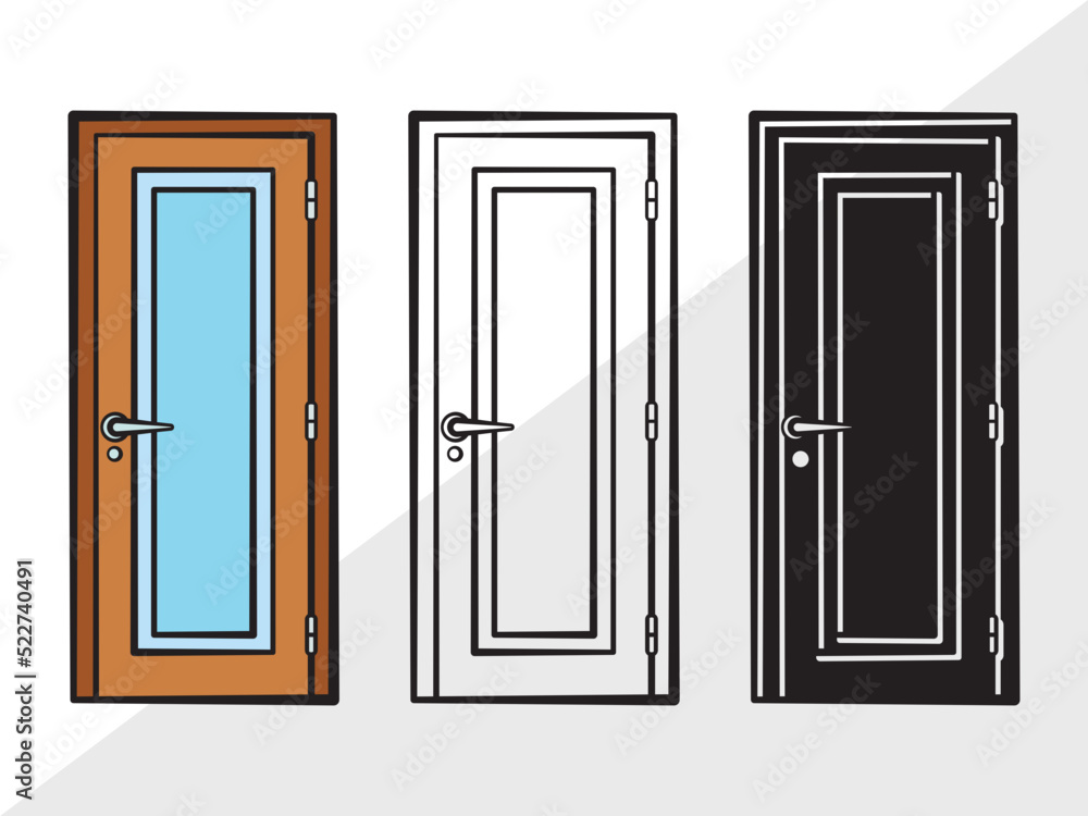 Door Clipart SVG | Open Door Svg | Door Frame Svg | Front Door Svg ...