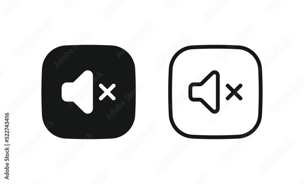 mute icon no sound symbol volume speaker off icons - silent icon symbol ...