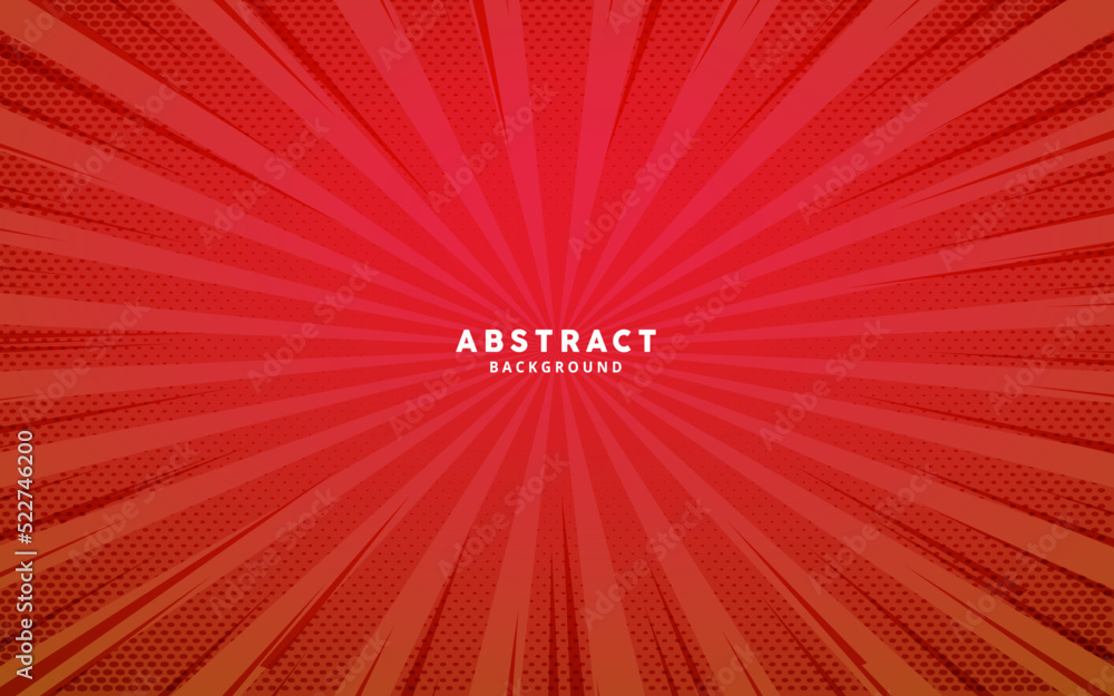 Red sunburst background, red background with rays Stock Vector | Adobe ...