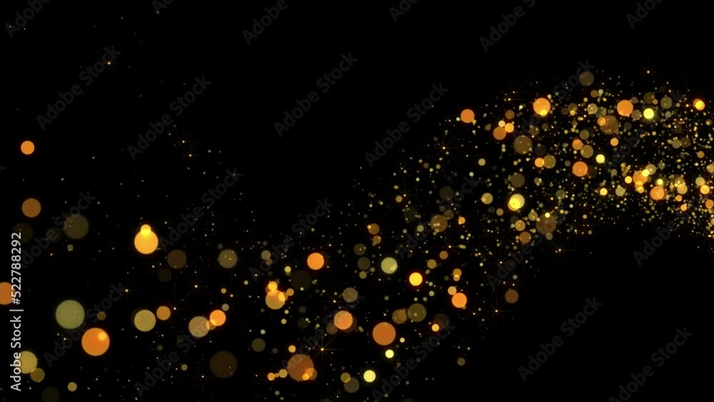 sparkling luxury particles animation golden glitter effect Stock Video ...