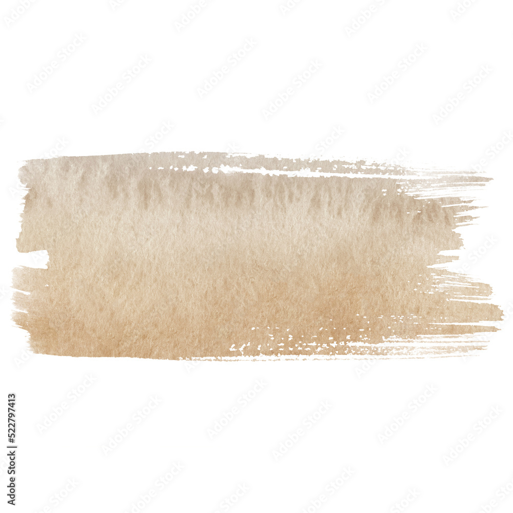 brown watercolor stain brush stroke frame isolated ,brown coffee ...