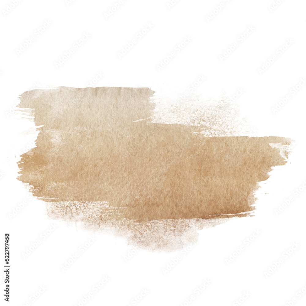 brown watercolor stain brush stroke frame isolated ,brown coffee ...