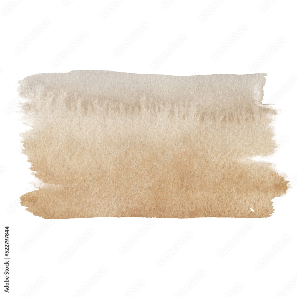 brown watercolor stain brush stroke frame isolated ,brown coffee ...