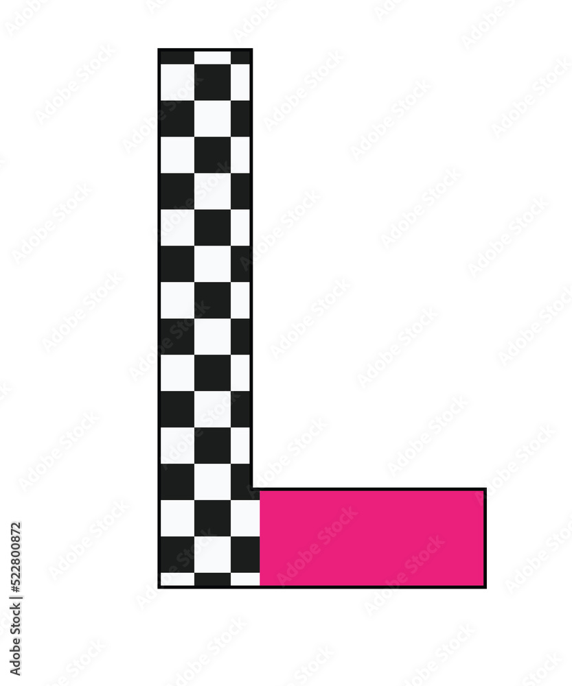 Checkered Alphabet and Numbers png SVG Cut File, race font svg png ...