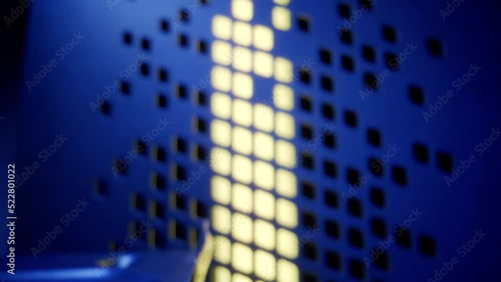 Video „Close-up moving macro shot of the coil of yellow thick cable in ...