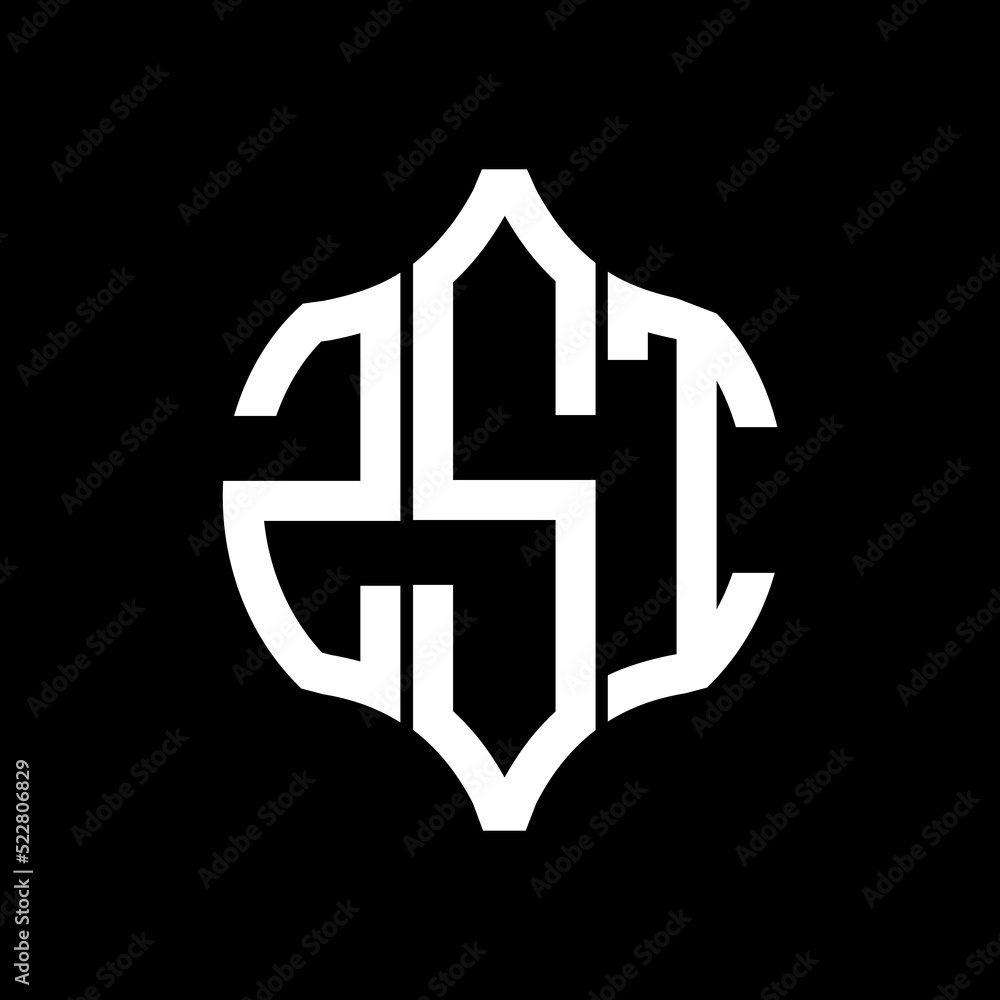 ZST letter logo. ZST best black background vector image. ZST Monogram ...