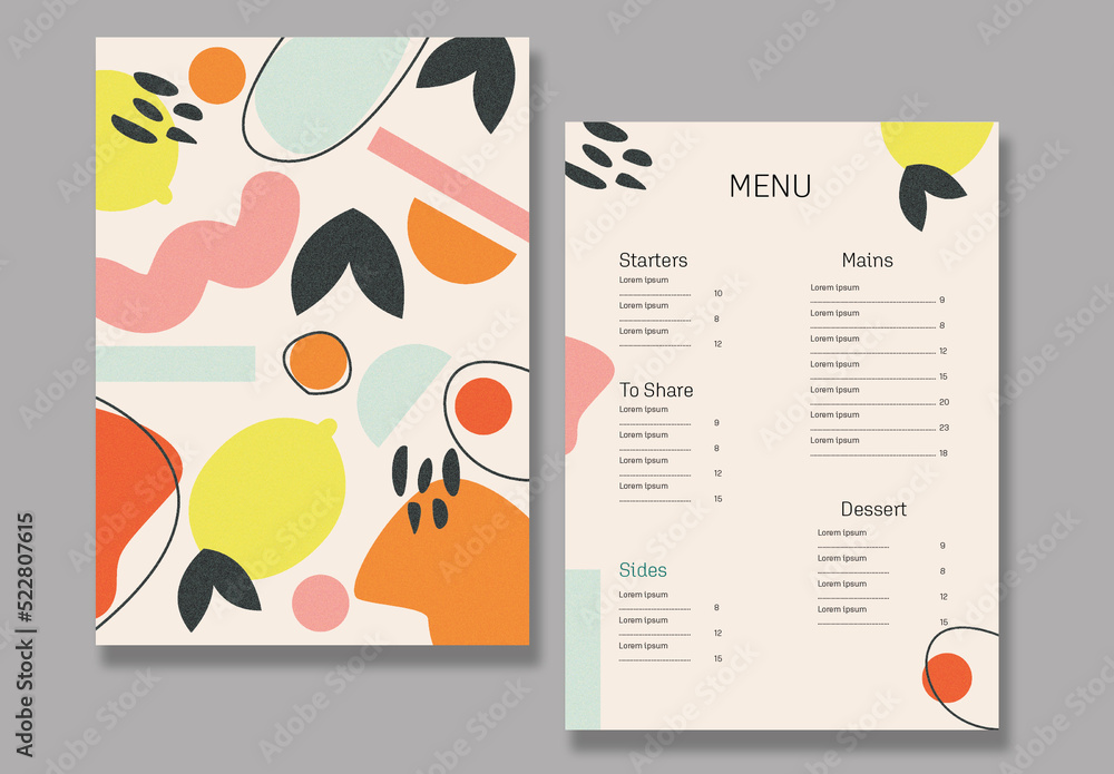 Menu Stock Template | Adobe Stock