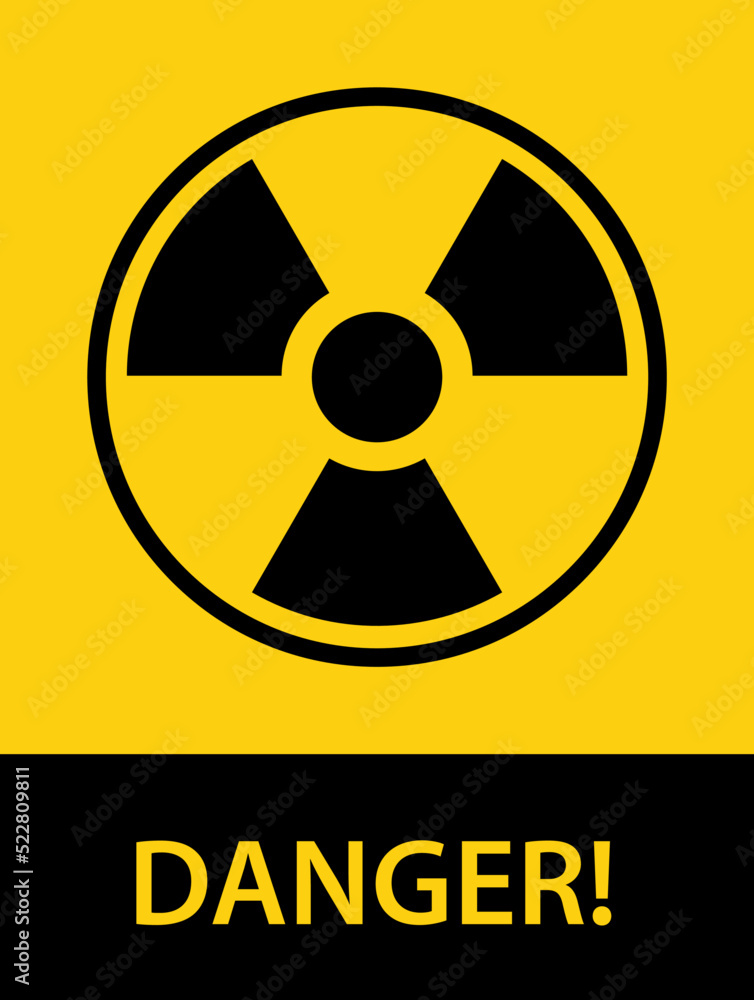 The radiation icon. Radiation symbol. Radioactive Nuclear material sign ...