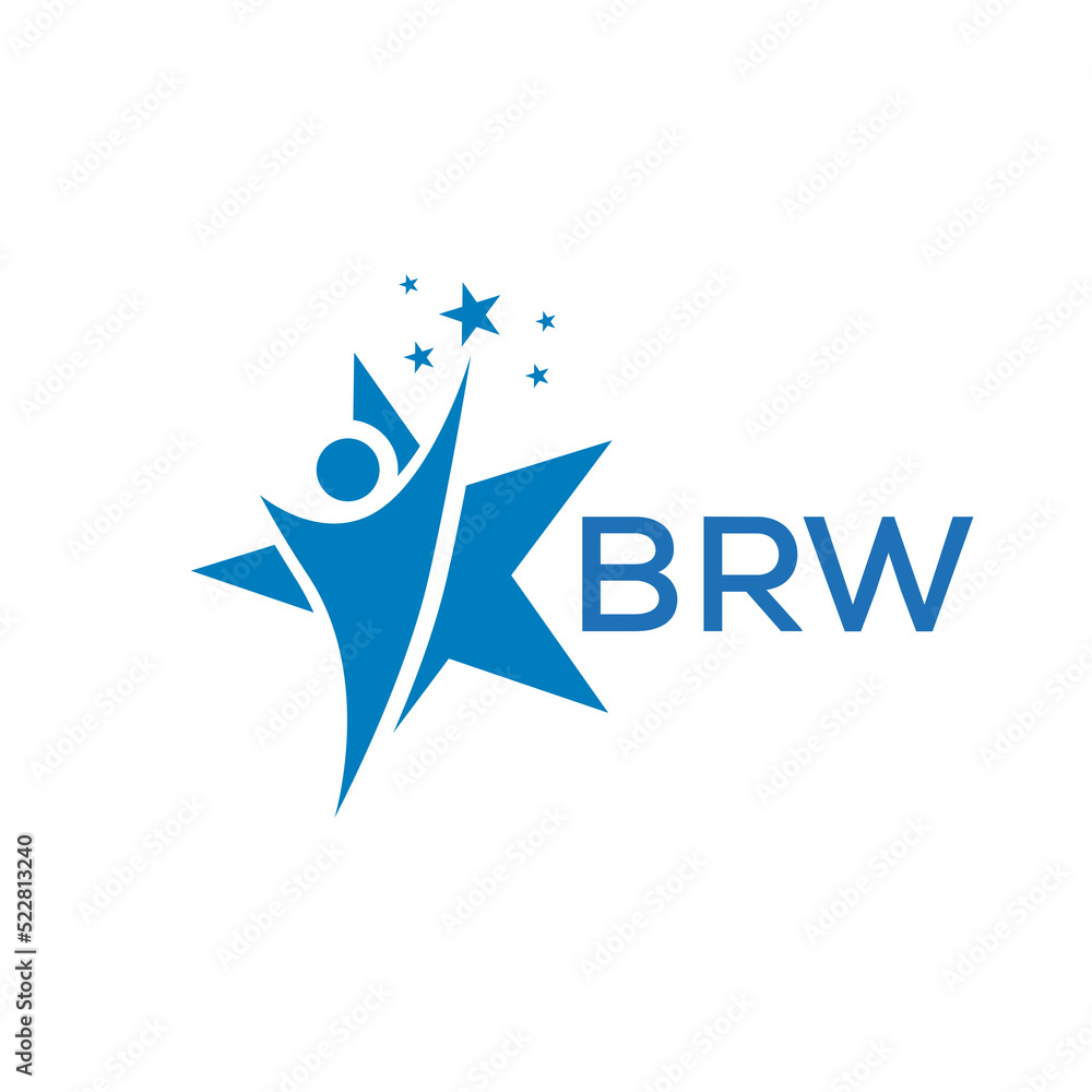 BRW Letter logo white background .BRW Business finance logo design ...
