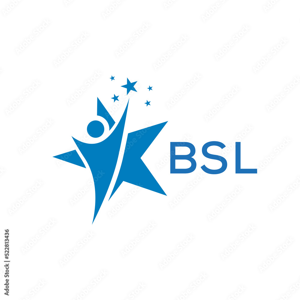 BSL Letter logo white background .BSL Business finance logo design ...