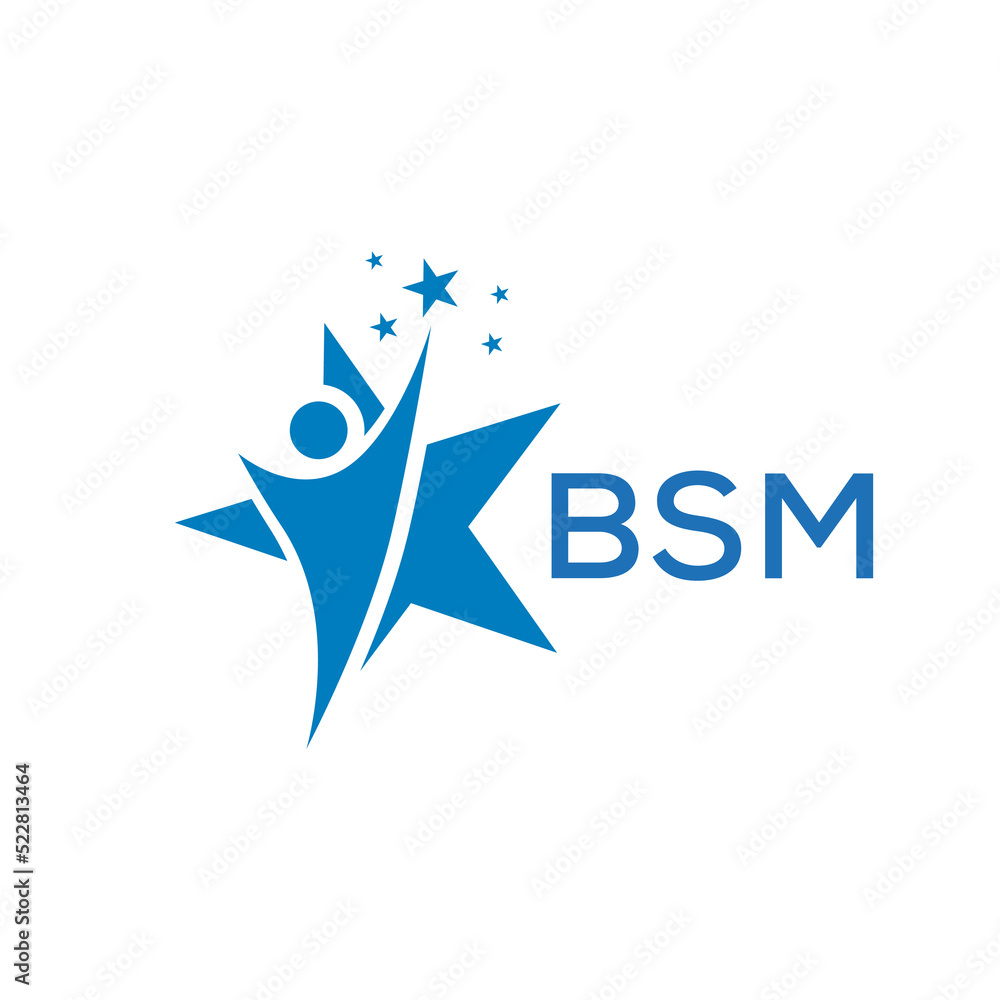 BSM Letter logo white background .BSM Business finance logo design ...