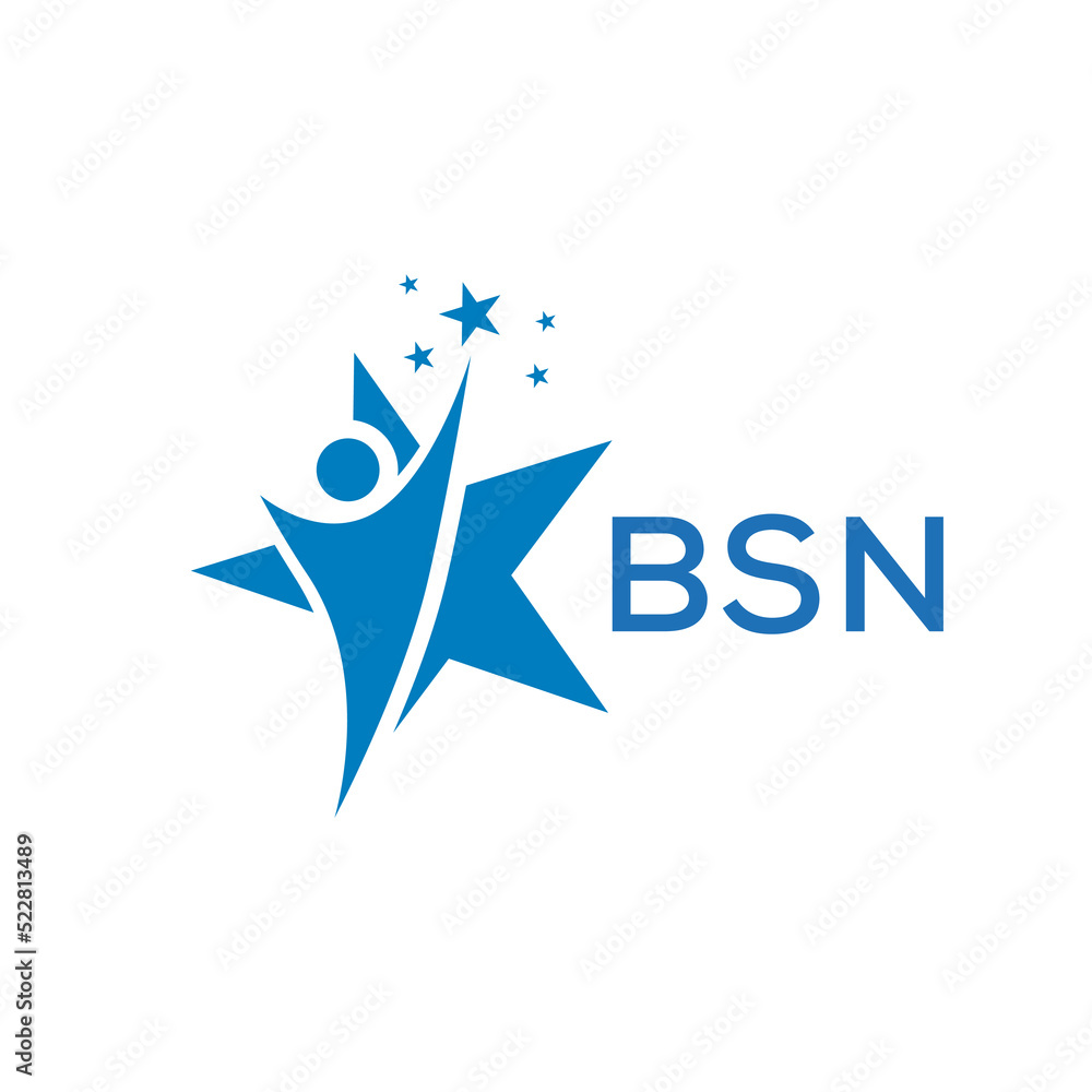 BSN Letter logo white background .BSN Business finance logo design ...