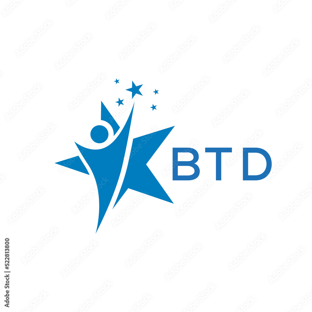 BTD Letter logo white background .BTD Business finance logo design ...