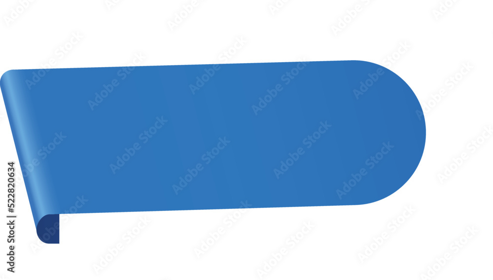 vector illustration of blue colored label banner on white background ...