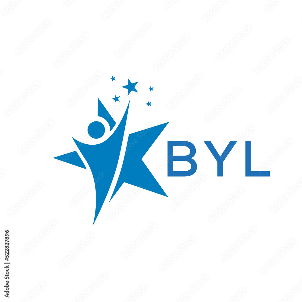 BYL Letter logo white background .BYL Business finance logo design ...
