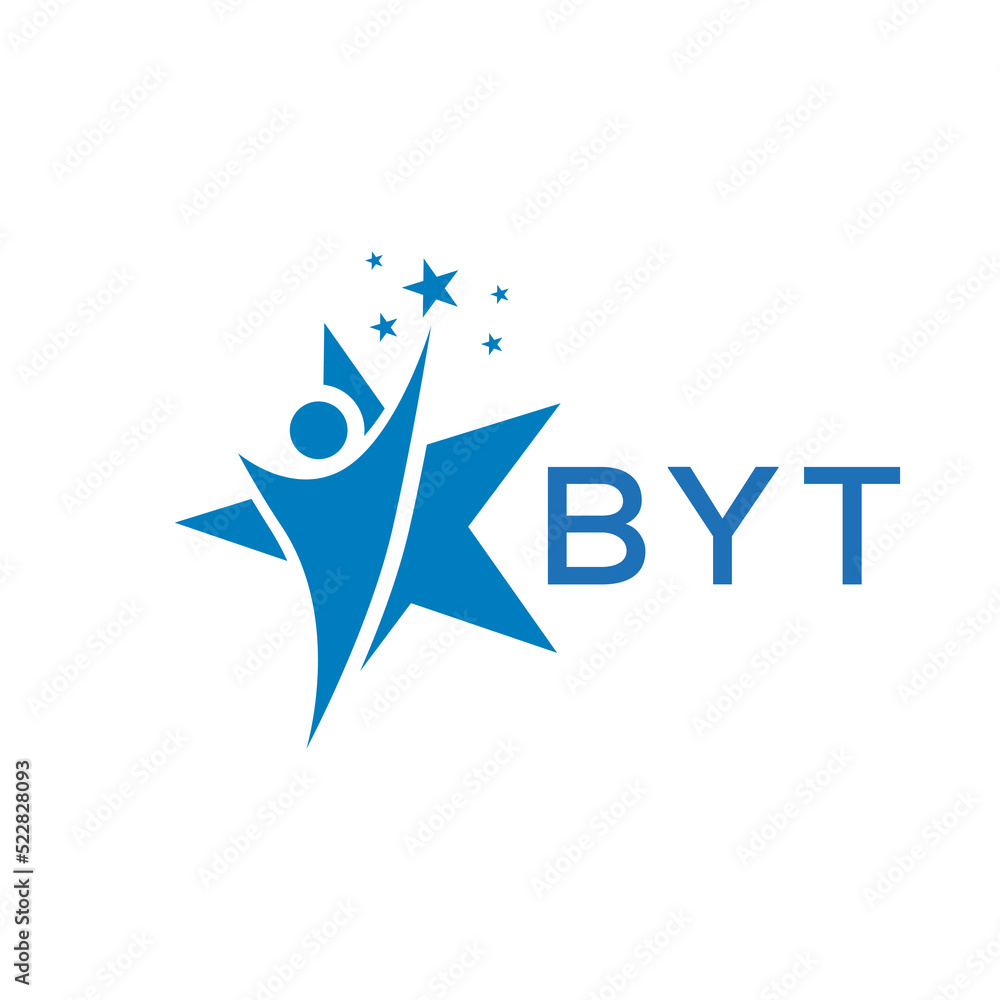 BYT Letter logo white background .BYT Business finance logo design ...