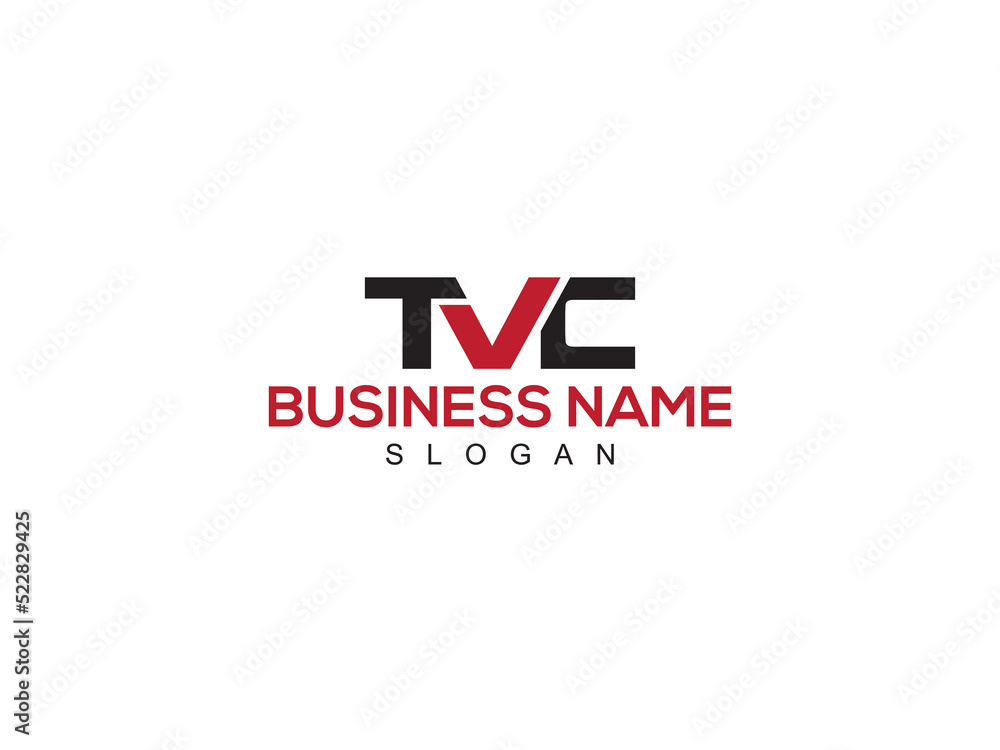 Simple TVC Logo Icon Design, Creative TV t v c Logo Letter Vector Image ...