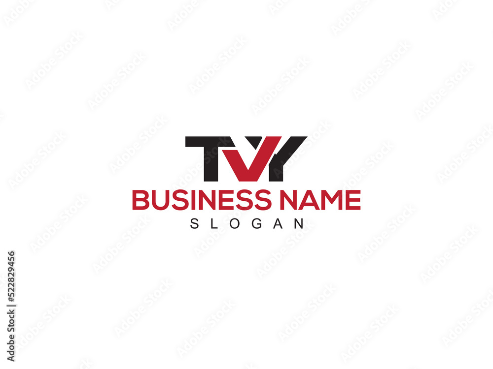 Simple TVY Logo Icon Design, Creative TV t v y Logo Letter Vector Image ...