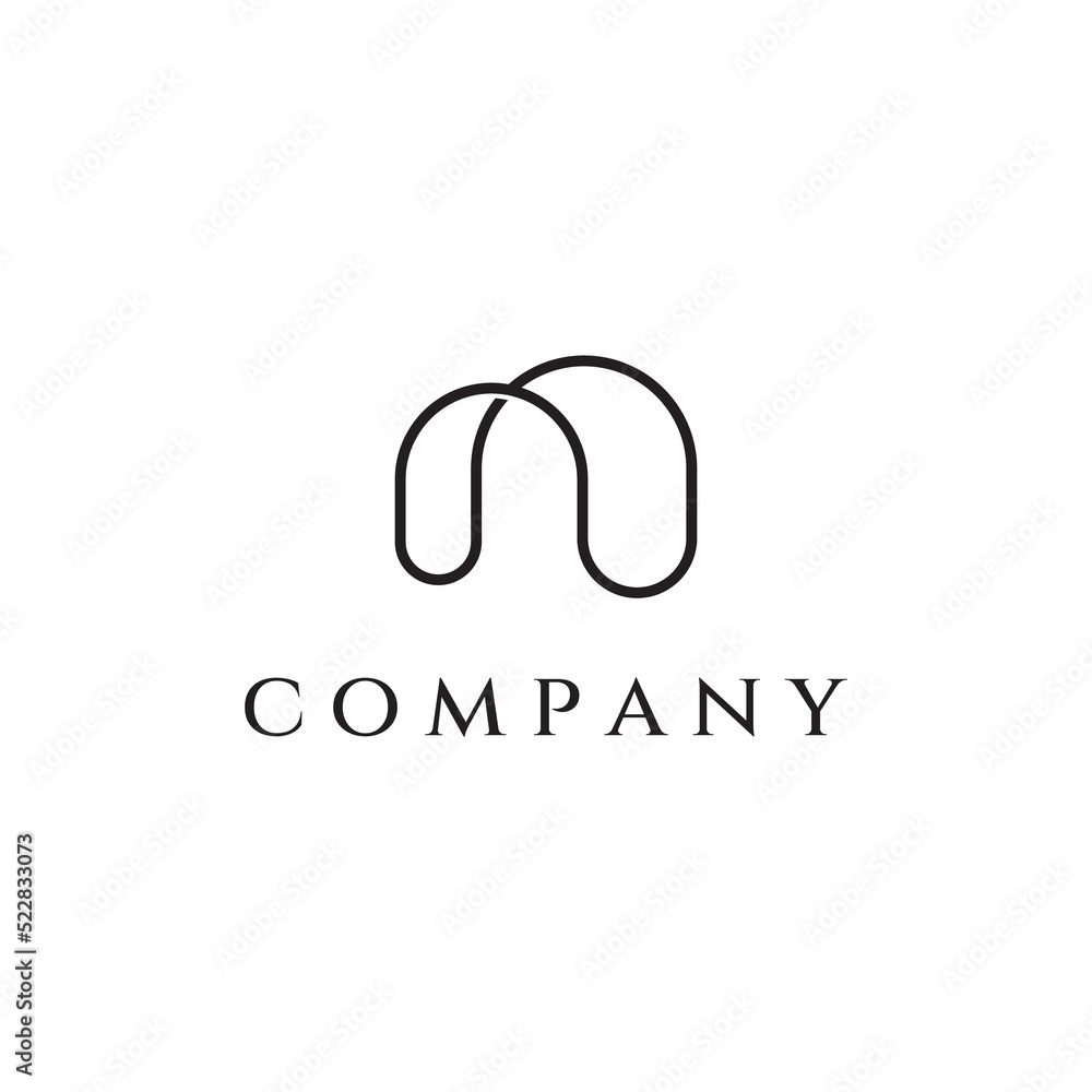 Abstract elements of arch line vector logo, for the construction of ...