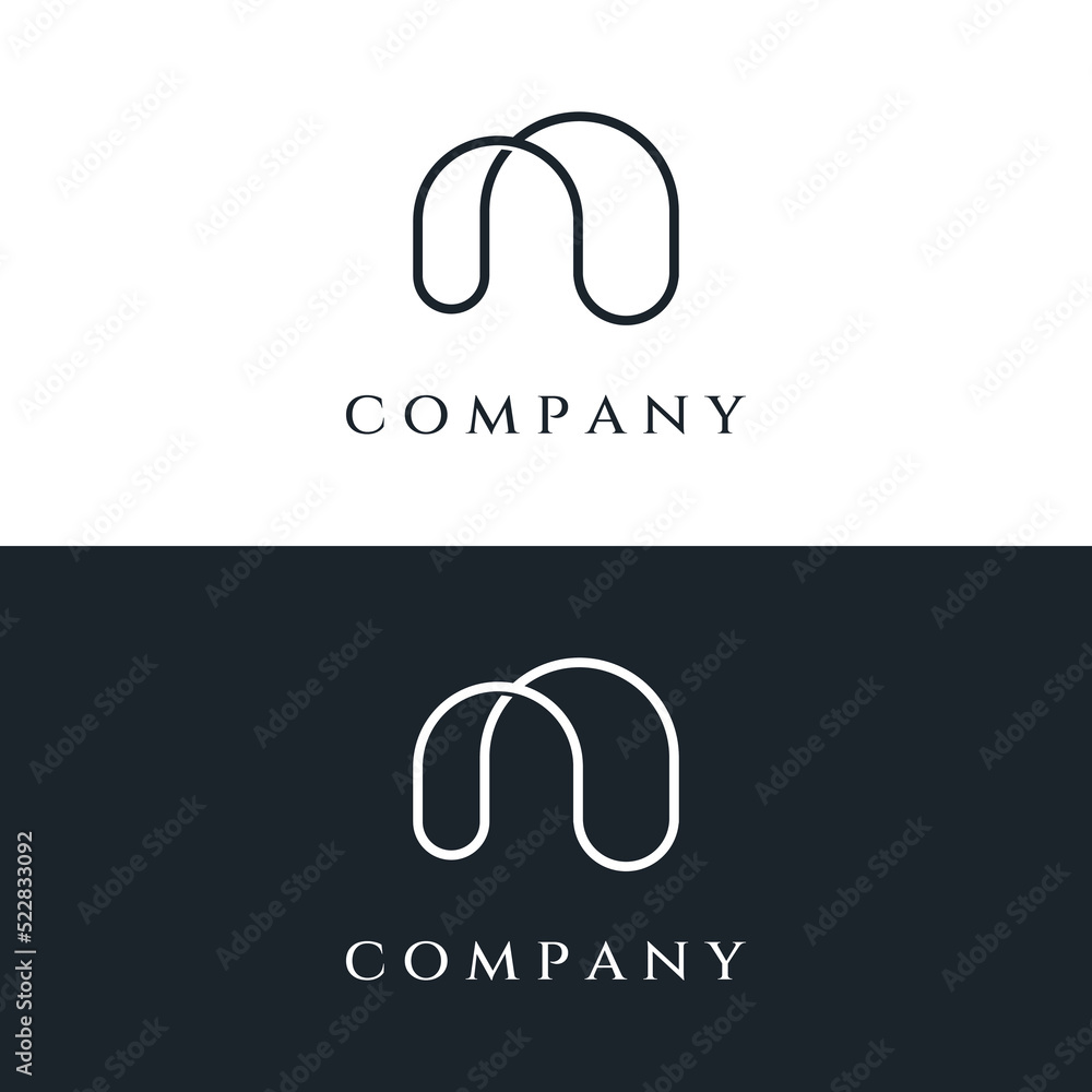 Abstract elements of arch line vector logo, for the construction of ...