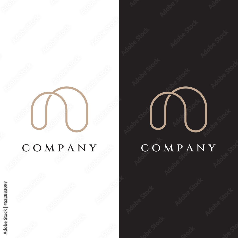 Abstract elements of arch line vector logo, for the construction of ...
