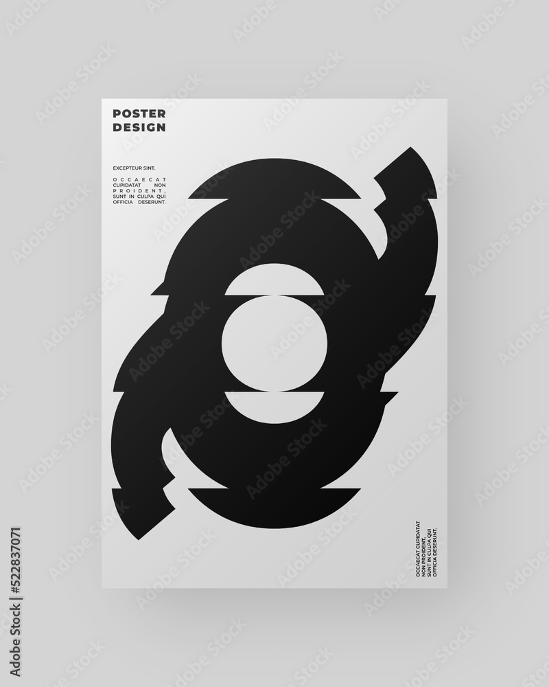 Abstract Poster Design. Vertical A4 format. Modernism brochure ...