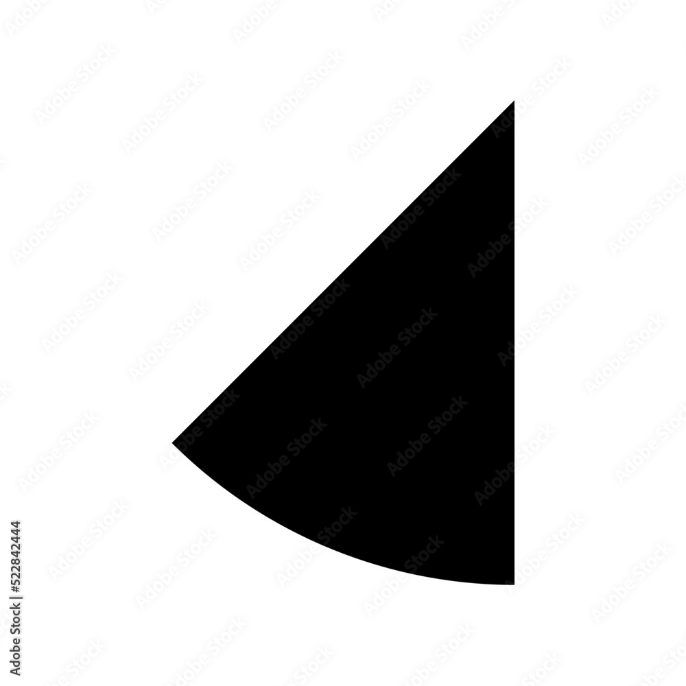 Black triangle, piece of cake, pie shape. Isolated png illustration ...