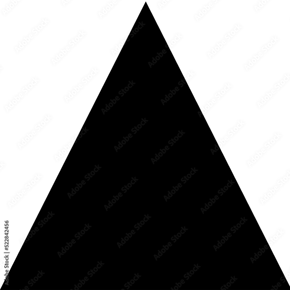 Black filled triangle shape, design element. Isolated png illustration ...