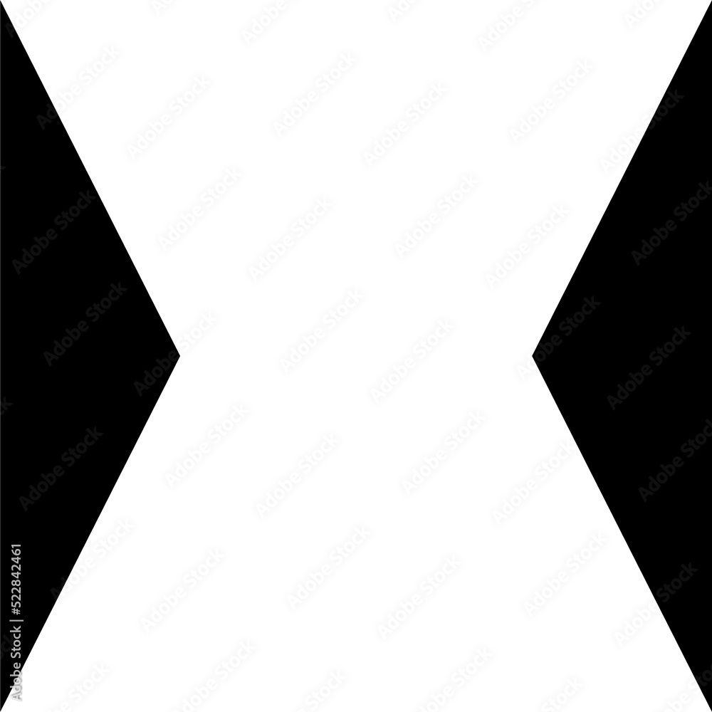 Black filled triangle shape. Half diamond, rhombus, design element ...