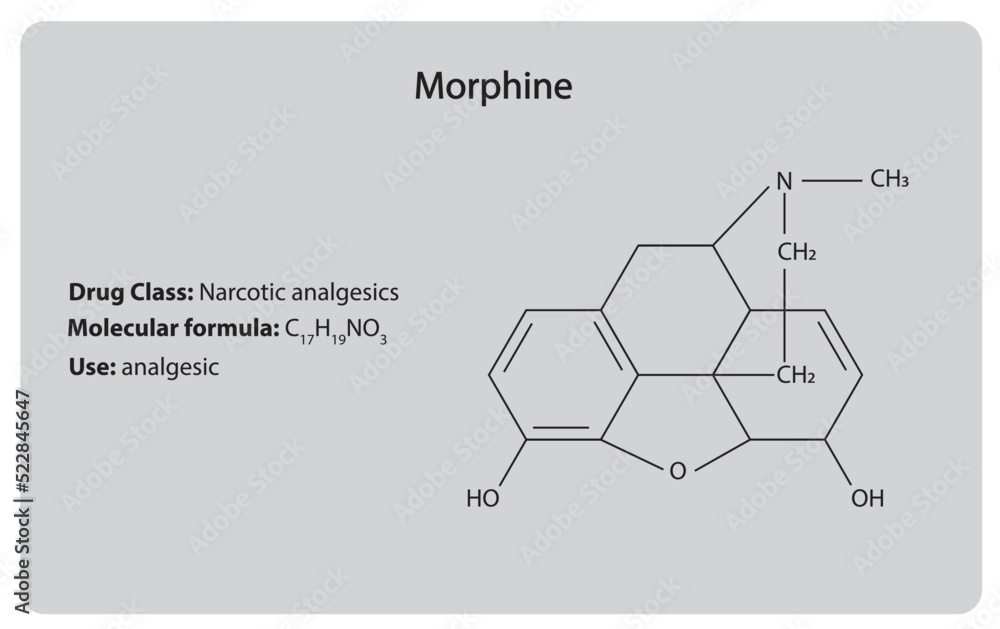 Morphine (opioid) . Chemical Structure. Drug class, molecular formula ... Morphine (opioid) . Chemical Structure. Drug class, molecular formula ...