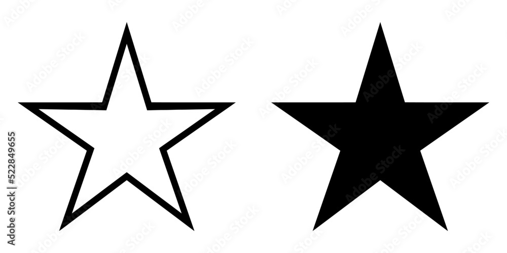 ofvs81 OutlineFilledVectorSign ofvs - star vector icon . isolated ...