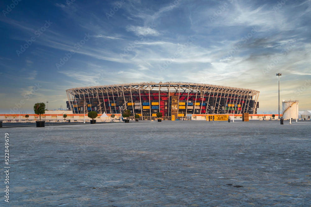 DOHA, QATAR - NOV 26, 2021: Stadium 974, previously known as Ras Abu ...